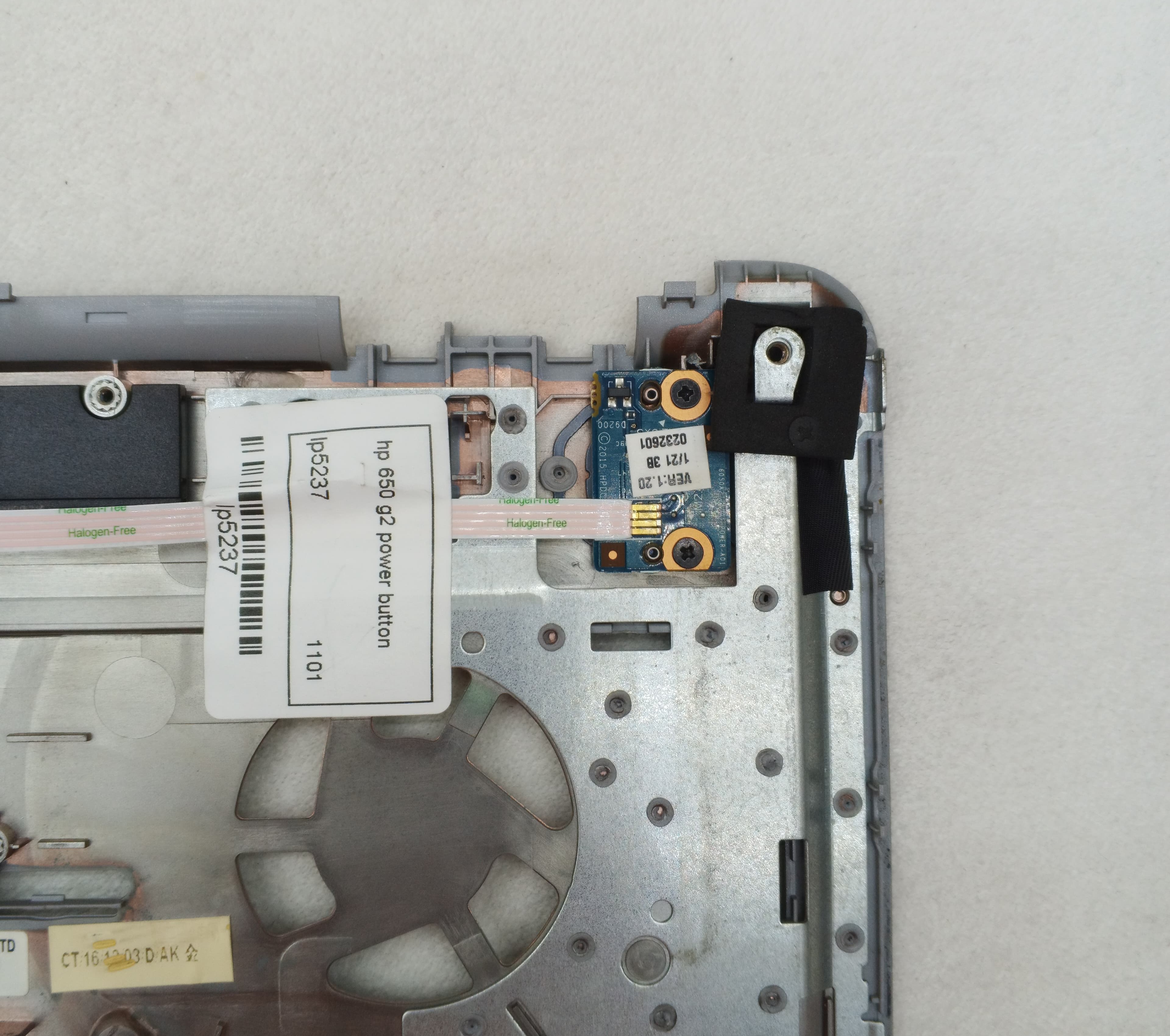 HP 650 G2 Power Button