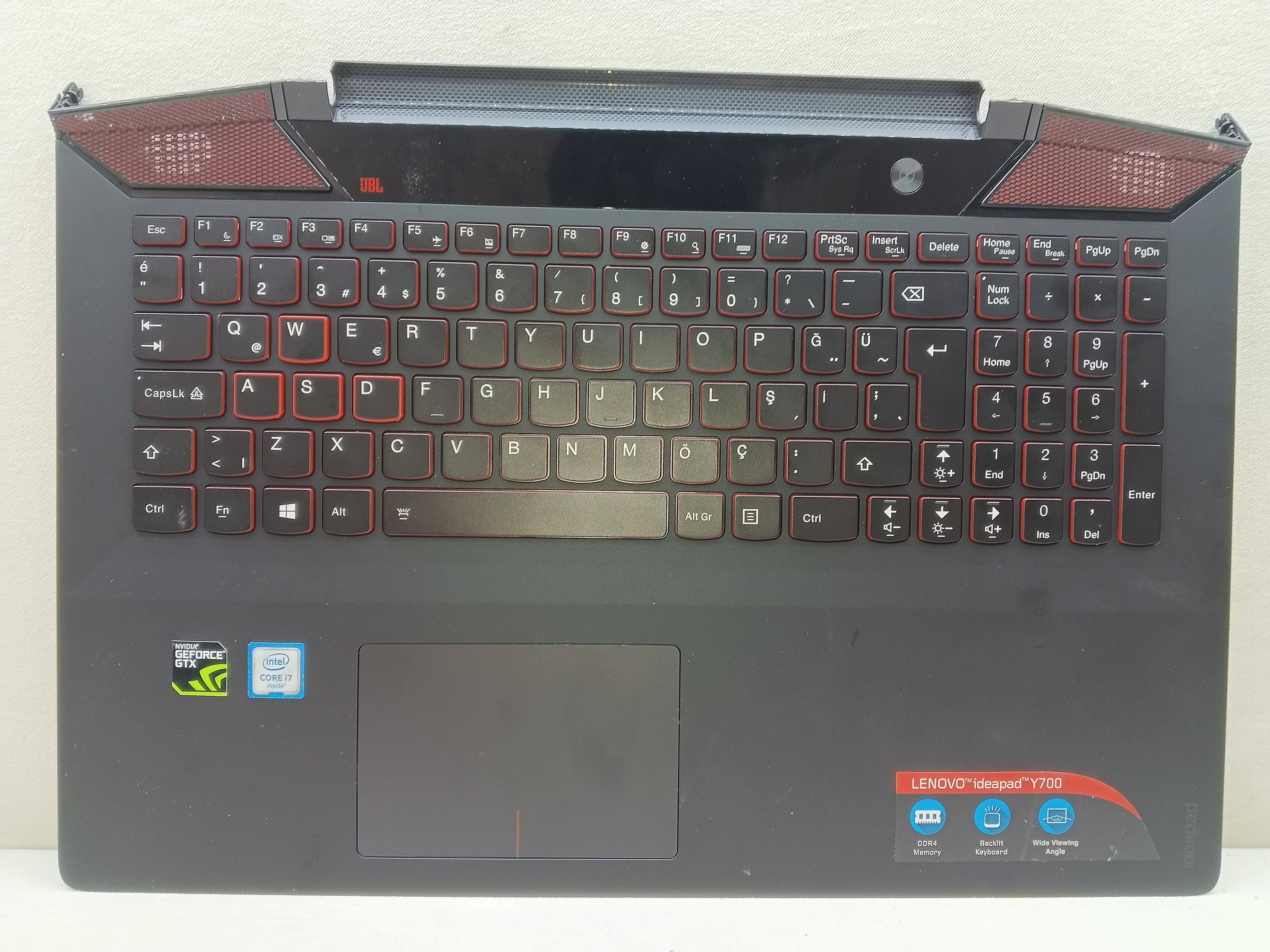 Lenovo İdeapad Y700-15ACZ Üst Kasa Klavye Touchpad