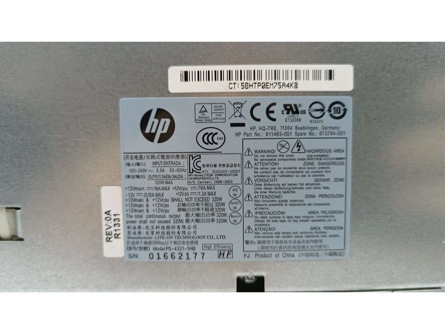HP-Kaynağı-HP-611483-001-613764-001-6300-Pro-Elite-8300-MT-320W-Güç ...